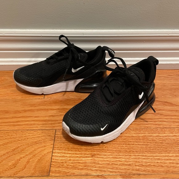 Nike | Shoes | Nike Air Max 27 Kids Running Shoes Black White Size 2c ...